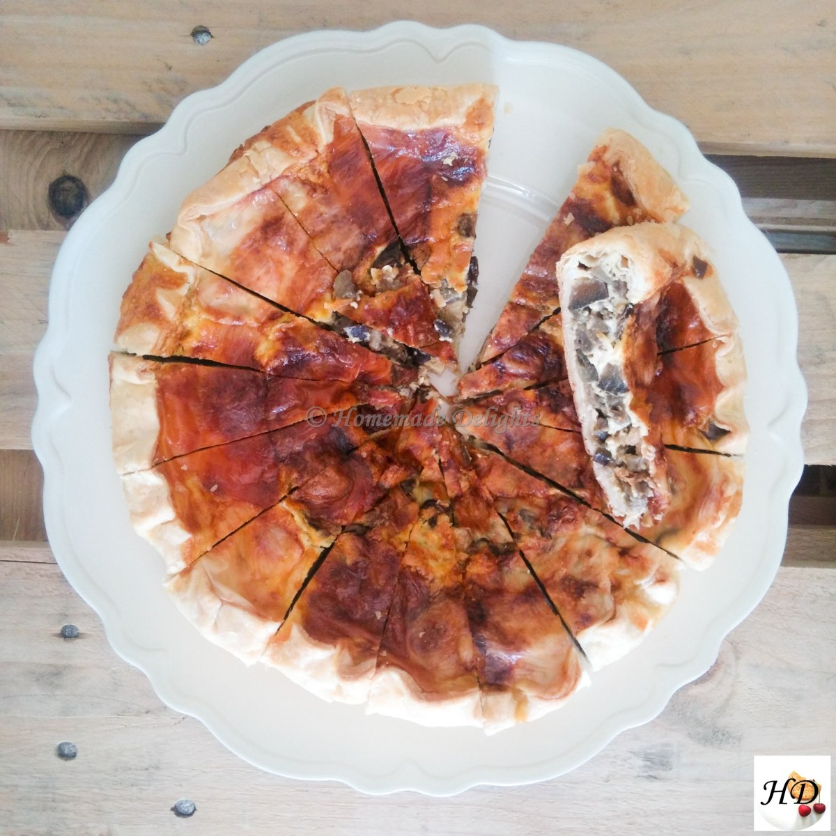 Torta salata con melanzane e scamorza – Homemade Delights