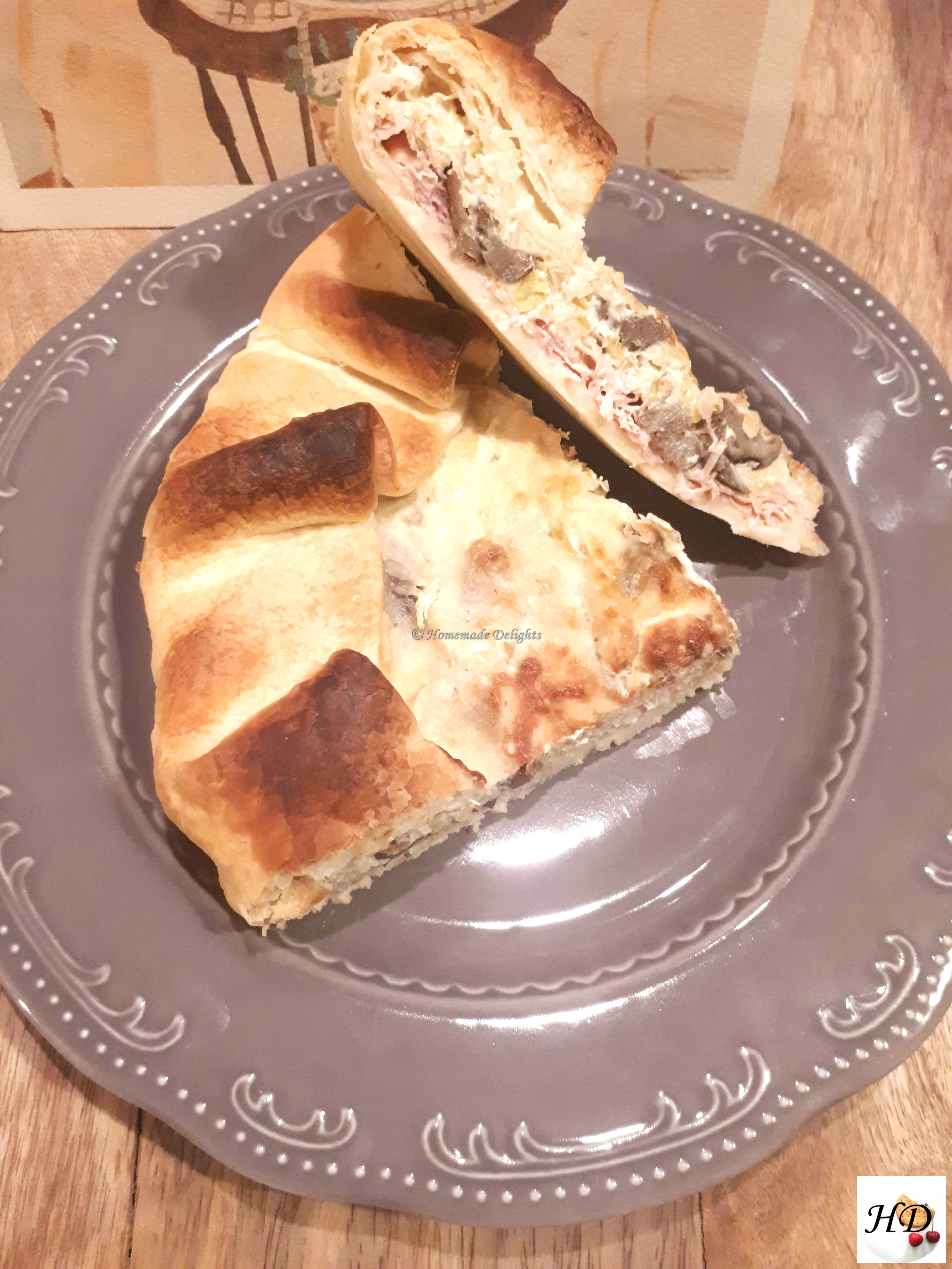 Torta salata porro, prosciutto e funghi – Homemade Delights